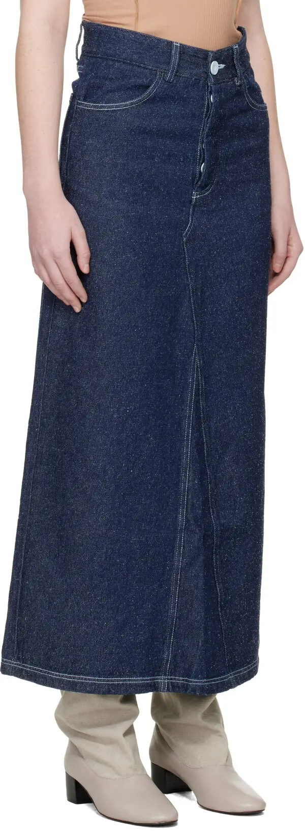 BASERANGE Belt Loop Midi Skirt