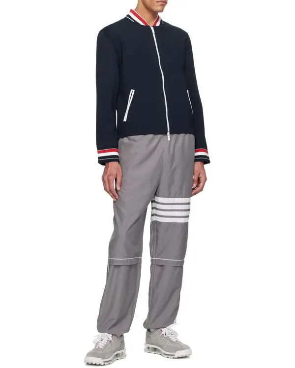 Thom Browne Rwb-stripe Bomber Jacket - Navy Blue