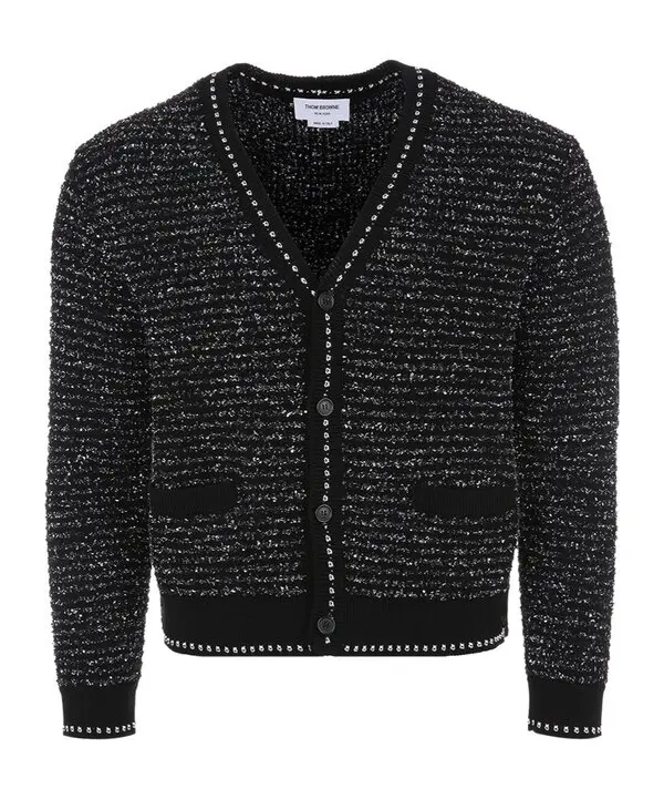 Thom Browne V-neck Tweed Cardigan
