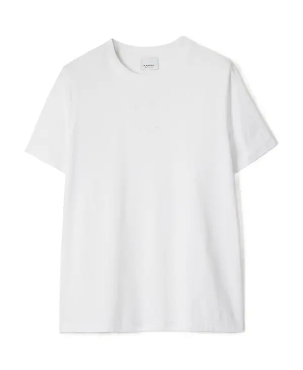 Burberry Embroidered Oak Leaf Crest Crewneck T-shirt - White