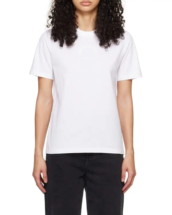 Burberry Embroidered Oak Leaf Crest Crewneck T-shirt - White
