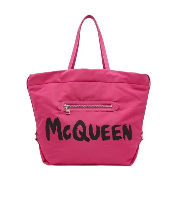 Alexander McQueen Graffiti Logo Tote Bag