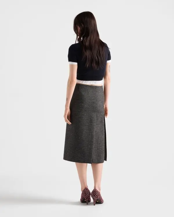 Prada Cropped Jumper With Back Cut-out Logo