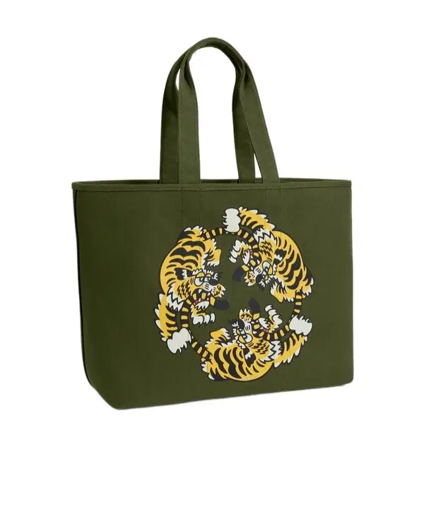 Kenzo Verdy Market Reversible Large Tote Bag - Khaki