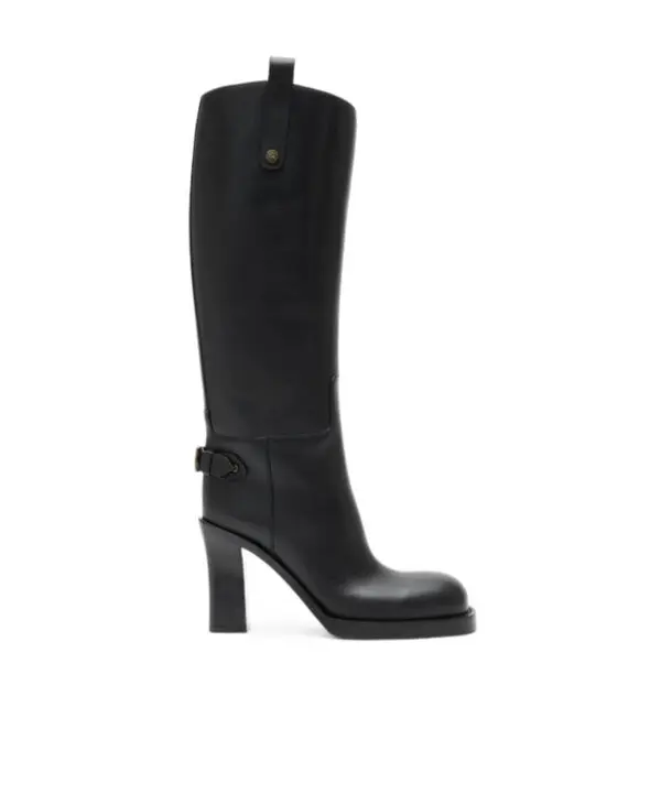 Burberry Cavalier High Heel Boots - Black