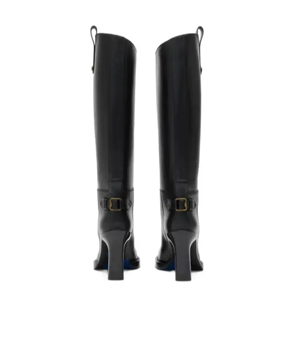 Burberry Cavalier High Heel Boots - Black