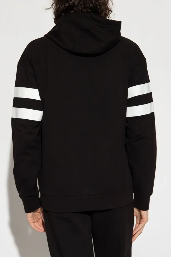 EA7 Logo-print Cotton Hoodie