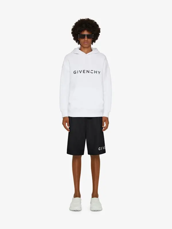 Givenchy Logo Embroidered Relaxed Fit Shorts - Black