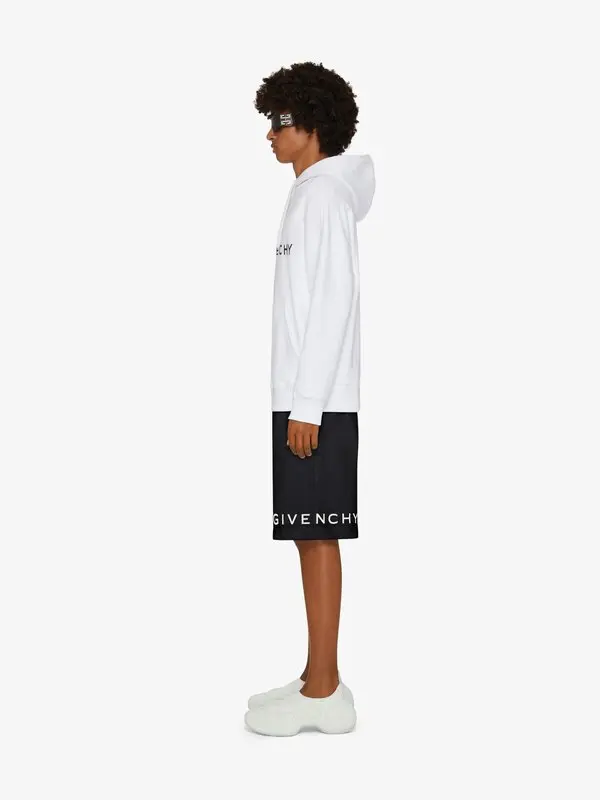 Givenchy Logo Embroidered Relaxed Fit Shorts - Black