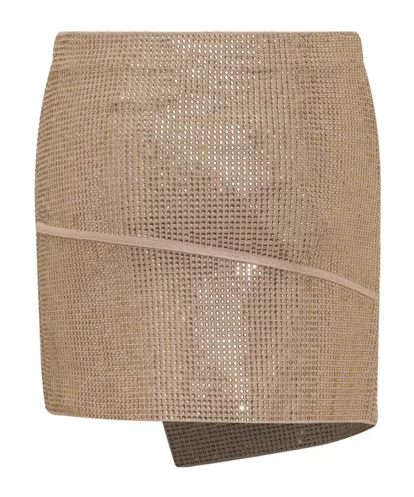 ANDREĀDAMO Embellished Asymmetric Skirt