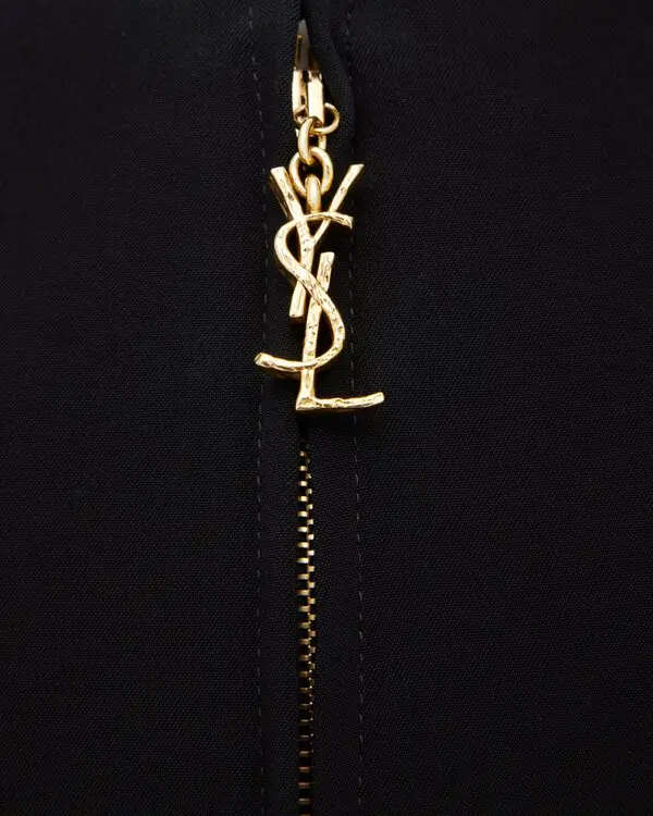 Saint Laurent Mid-rise Pencil Skirt With Cassandre Zip