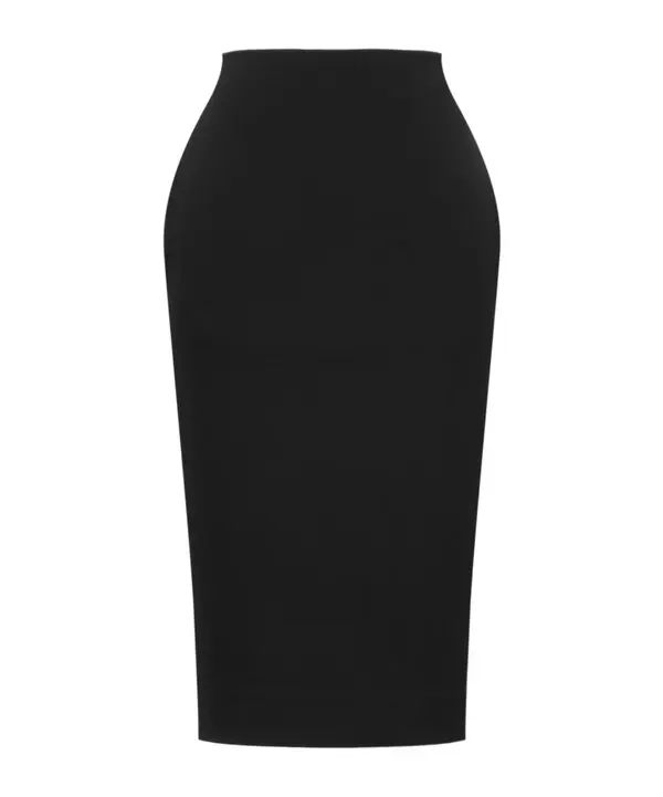 Saint Laurent Mid-rise Pencil Skirt With Cassandre Zip - Black