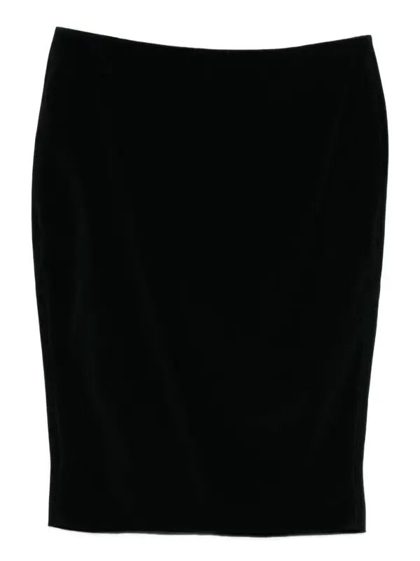 Saint Laurent Mid-rise Pencil Skirt With Cassandre Zip