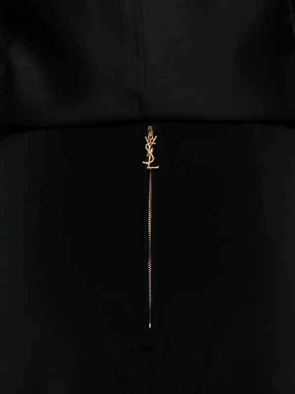 Saint Laurent Mid-rise Pencil Skirt With Cassandre Zip