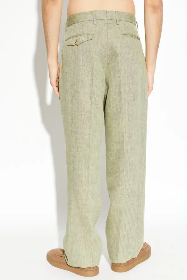 Etro Herringbone Tailored Pants - Nude