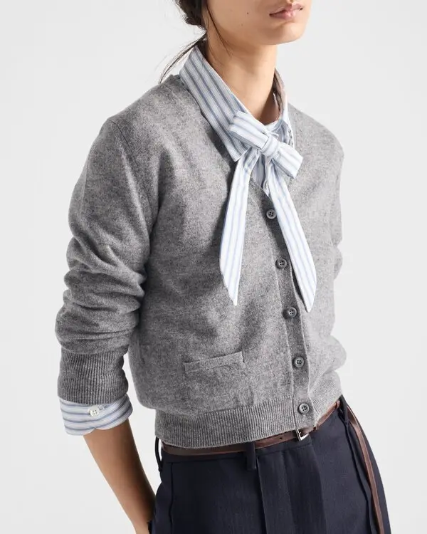 Prada Cashmere V-neck Cardigan