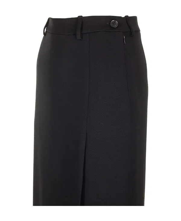 Balenciaga Side Slit Tailored Maxi Skirt