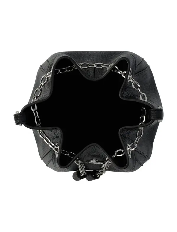 VIVIENNE WESTWOOD Orb Plaque Chained Bucket Bag