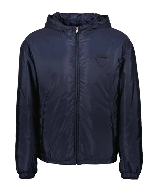Prada Re-nylon Hooded Jacket - Blue