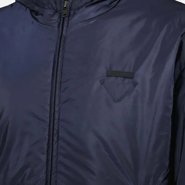 Prada Re-nylon Hooded Jacket - Blue