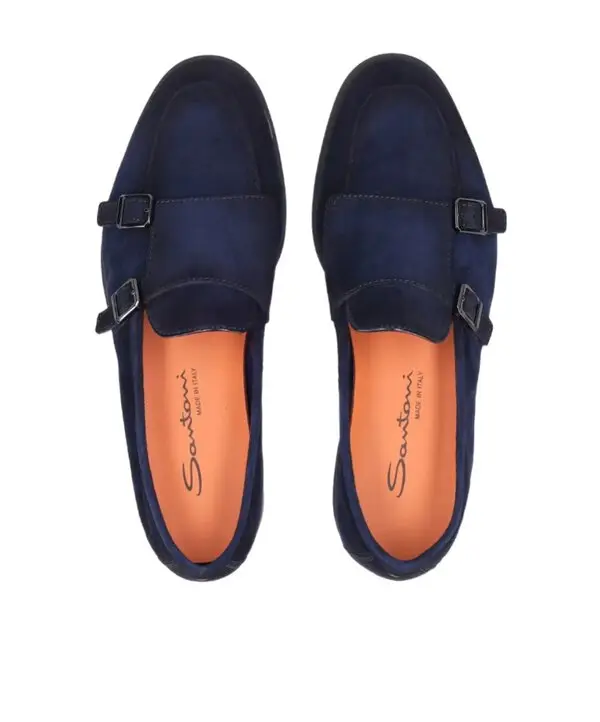 Santoni Double-buckle Monk Strap Loafers