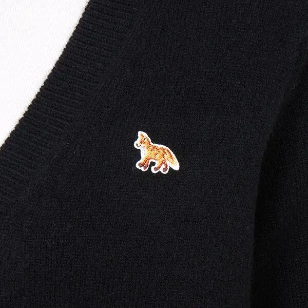 Maison Kitsuné Baby Fox Boxy Cardigan - Black