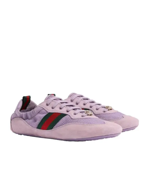 Gucci Shift Lace-up Sneakers - Lavender