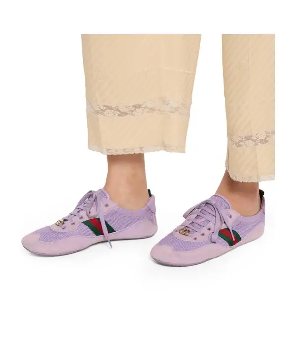Gucci Shift Lace-up Sneakers - Lavender