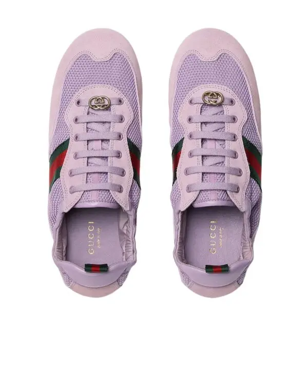 Gucci Shift Lace-up Sneakers - Lavender