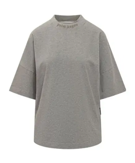 Palm Angels Curved Logo T-shirt - Gray