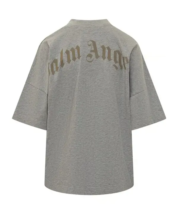 Palm Angels Curved Logo T-shirt - Gray