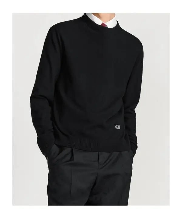 Dior Cd Box Embroidery Crewneck Sweater - Black