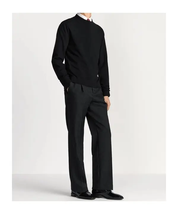 Dior Cd Box Embroidery Crewneck Sweater - Black