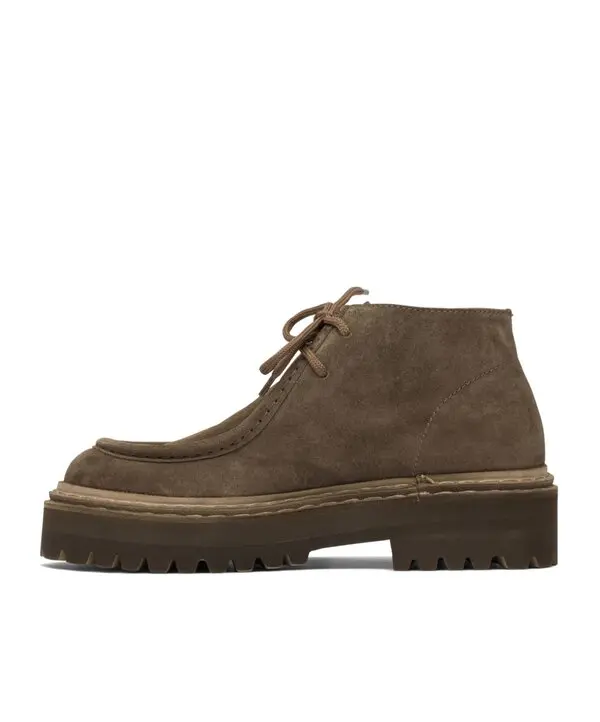 Officine Creative Round Toe Lace-up Block Heel Boots