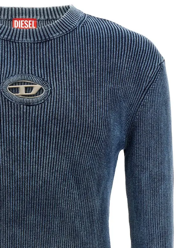 DIESEL® K-darin-d Long Sleeve Ribbed T-shirt - Blue