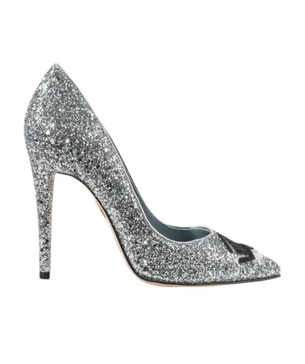 CHIARA FERRAGNI Sequined High Heels - Gray