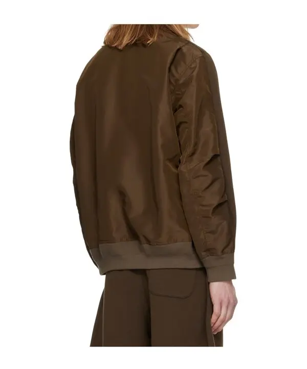 Sacai Patchwork Sponge Pullover - Brown