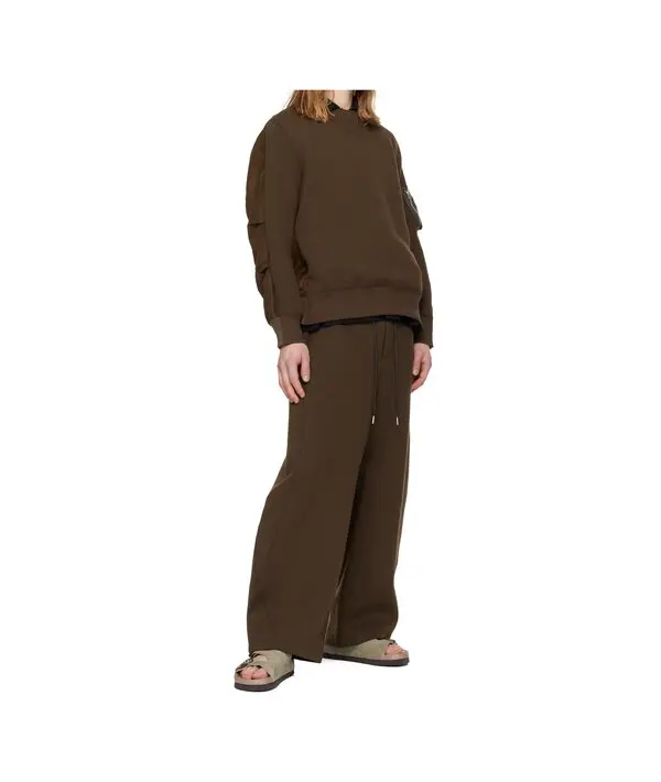 Sacai Patchwork Sponge Pullover - Brown