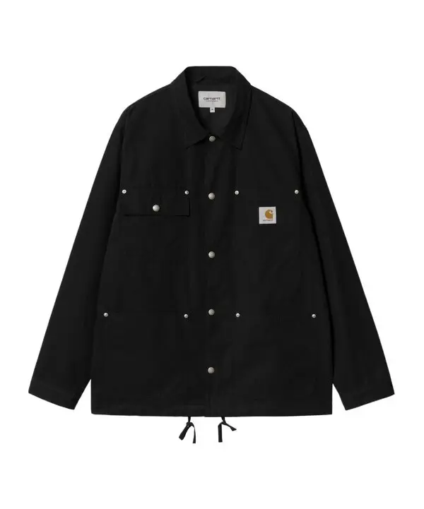 Carhartt Work In Progress Logo-patch Button-up Shirt Jacket - Black