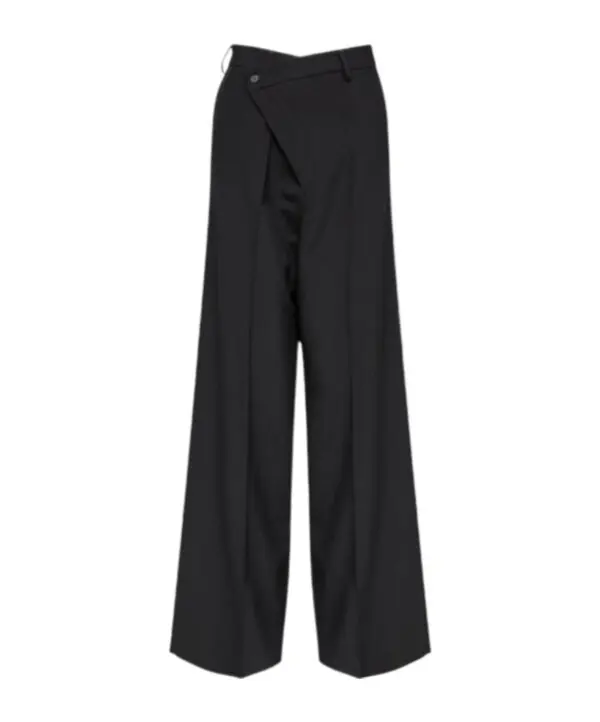 MAISON MARGIELA Off-centre Wide-leg Trousers - Black