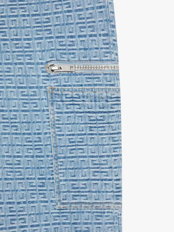 Givenchy 4g Logo Loose Fit Cargo Jeans