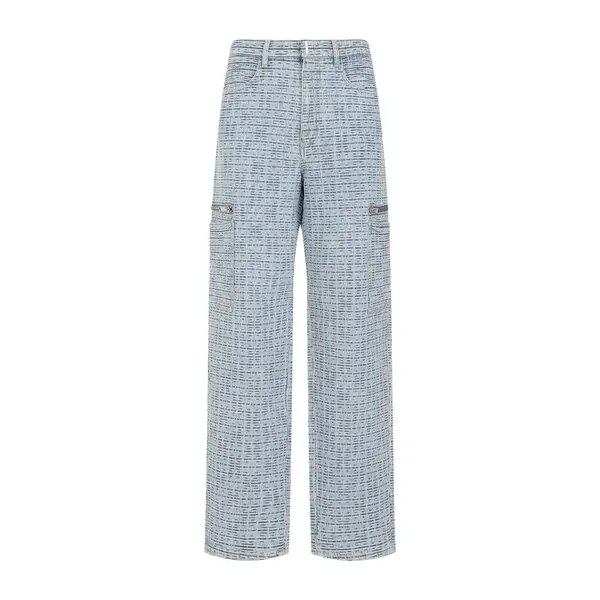 Givenchy 4g Logo Loose Fit Cargo Jeans