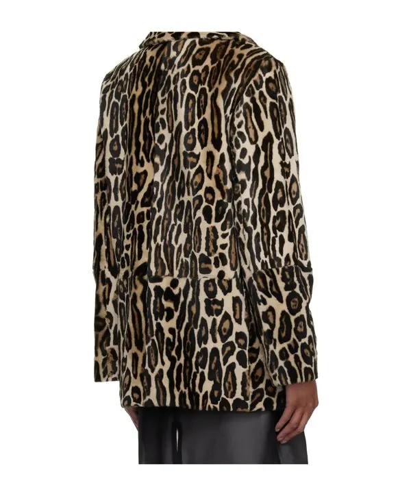 RE/DONE Leopard Shearling Peacoat