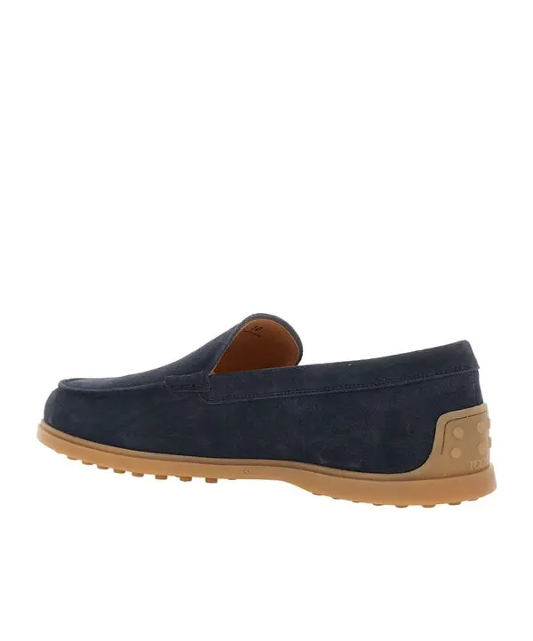 TOD'S Slip-on Loafers With Rubber Heel Details - Black