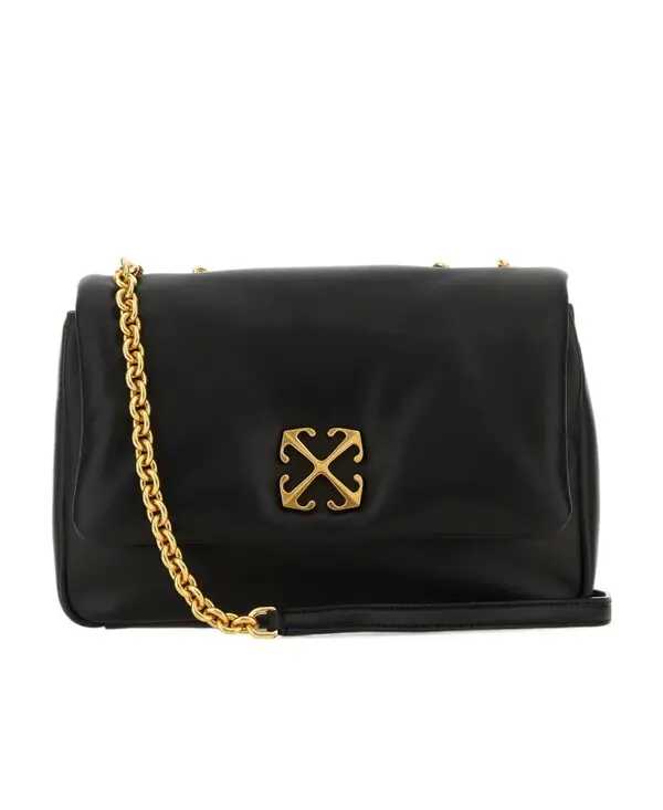 Off-White Jitney Logo Plaque Puffer Shoulder Bag