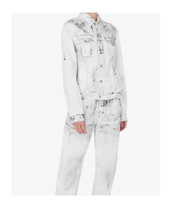 Moschino Denim Jacket With Laurel Crown Patch