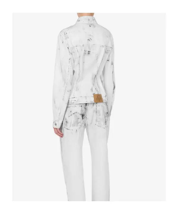 Moschino Denim Jacket With Laurel Crown Patch