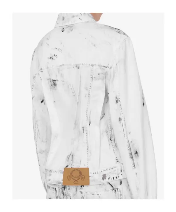 Moschino Denim Jacket With Laurel Crown Patch