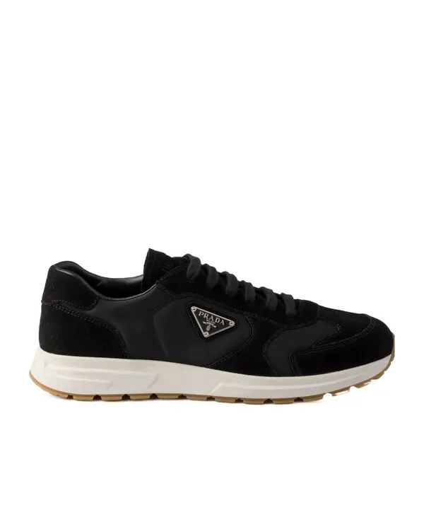 Prada Low Top Lace-up Sneakers - Black