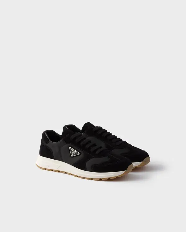 Prada Low Top Lace-up Sneakers - Black